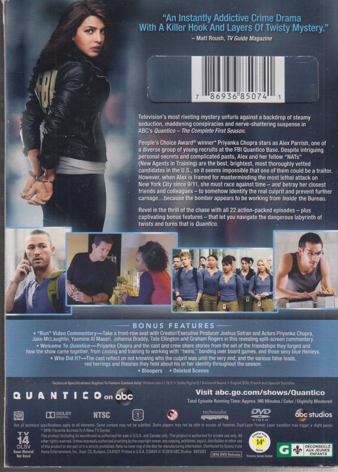 Quantico: The Complete First Season (DVD, 2016, 5-Disc Set) for sale online | eBay