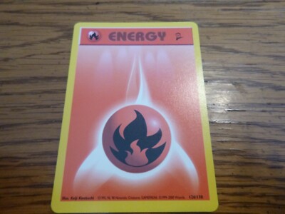 POKEMON Base Set 2 Fire Red ENERGY Card | eBay