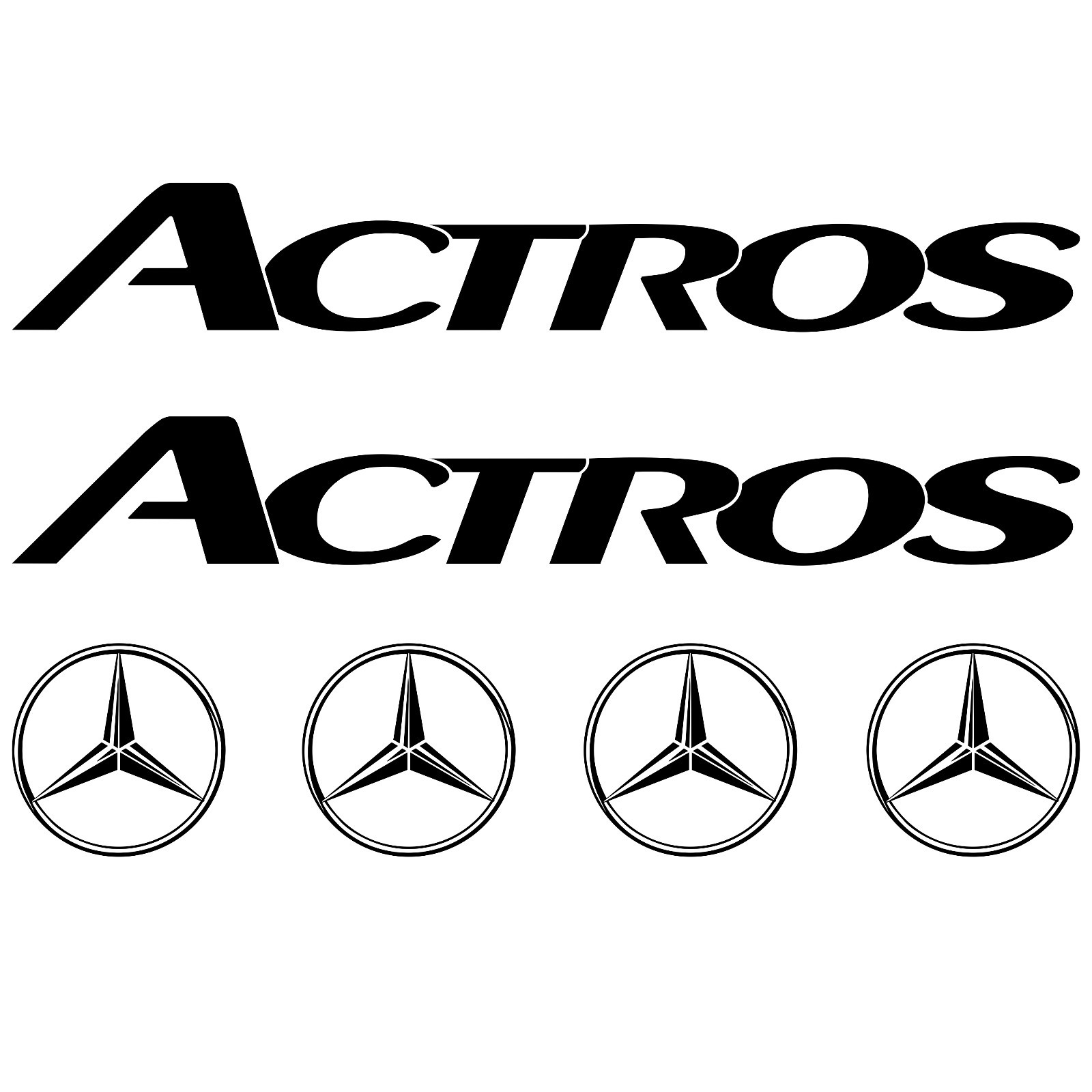 MERCEDES ACTROS XL aufkleber sticker lastwagen truck 6 Stücke Pieces ...