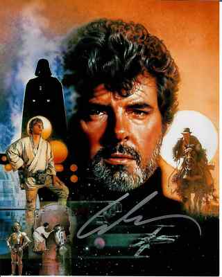 STAR WARS SIGNED PHOTO GEORGE LUCAS AUTOGRAPH ORIGINAL SIGNATURE 8.5X11 ...