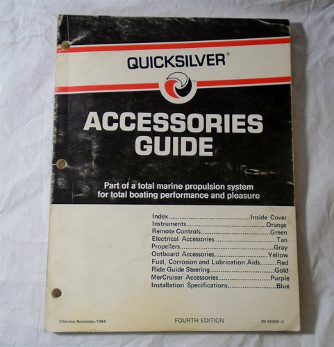 1984 Mercury Outboard Quicksilver Accessories Guide 4th Edition 90 ...