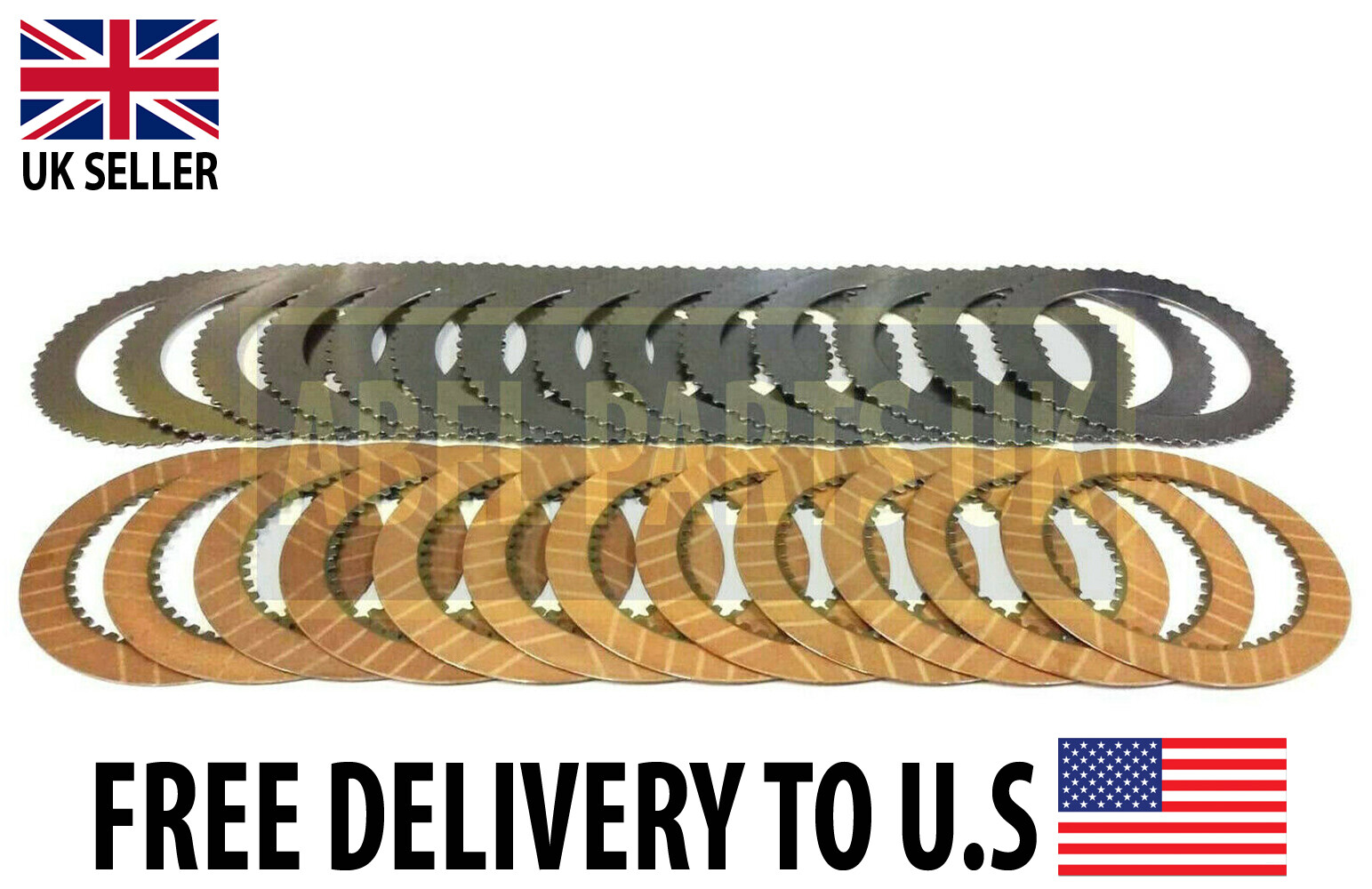 JCB PARTS- TRANSMISSION FRICTION & COUNTER PLATES(445/03205 x12 & 445/ ...