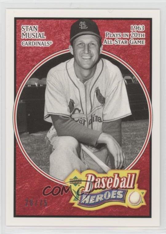 2005 Upper Deck Baseball Heroes - Red #74 Stan Musial /75 for sale ...
