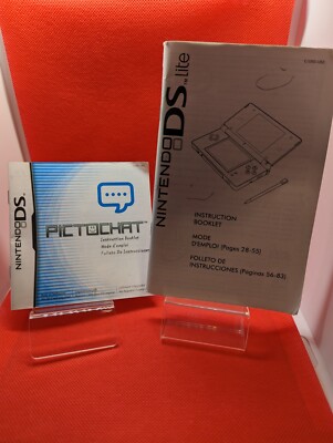 NINTENDO DS Lite Instruction Booklet | Pictochat Manual Insert | Original