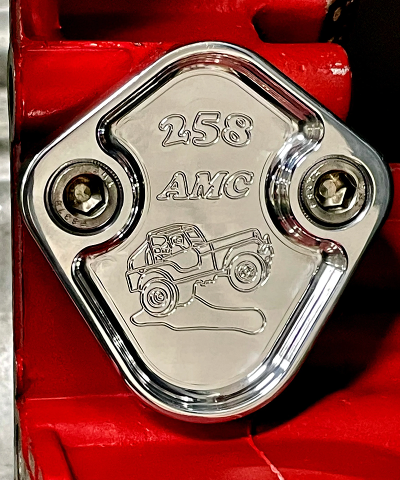 Mad4Metal Custom Fuel Pump Block Off Plate Fits Jeep AMC 258 CJ5 CJ7 ...