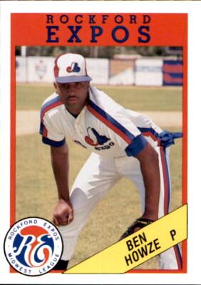 1990 Rockford Expos Litho Center #10 Ben Howze Pensacola Florida ...