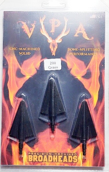 VPA 2 Blade Double Bevel Broadheads 150, 175, 200, 250, and 300 Grain 3 ...