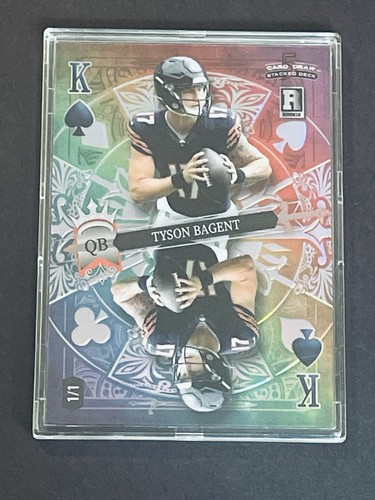 2023 Wild Card 5 Card Draw Tyson Bagent Black Spades King 1/1 Rookie | eBay