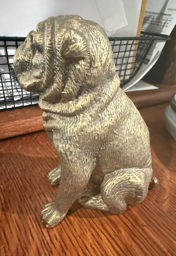 The Bombay Company Bulldog Paperweight / Doorstop 5.2" tall x 3.8" x 2. ...