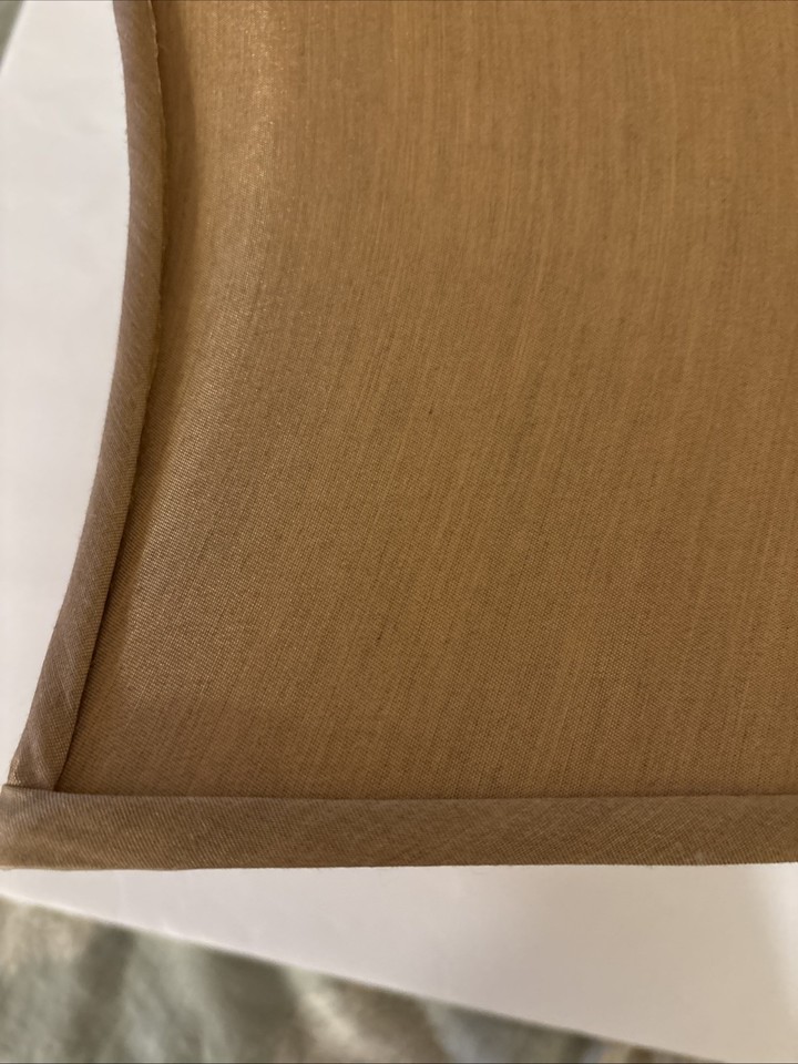 Square Cubed 9x9x9” Hourglass Shaped Lamp Shade Gold Silk Classic ...