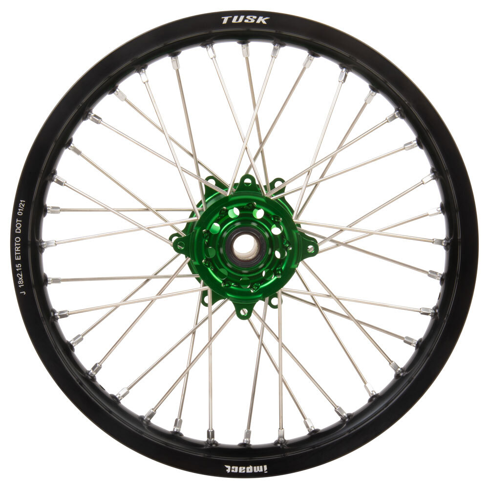 Tusk Impact Complete Rear Wheel Package 18 x 2.15 Black Rim/Silver ...