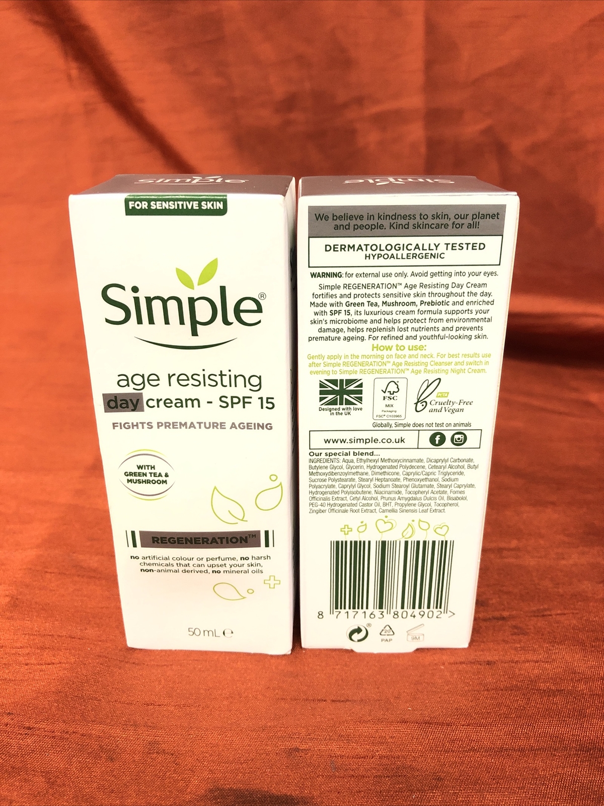 3 X Simple Age Resisting Day Cream SPF 15 - 50ml for sale online | eBay