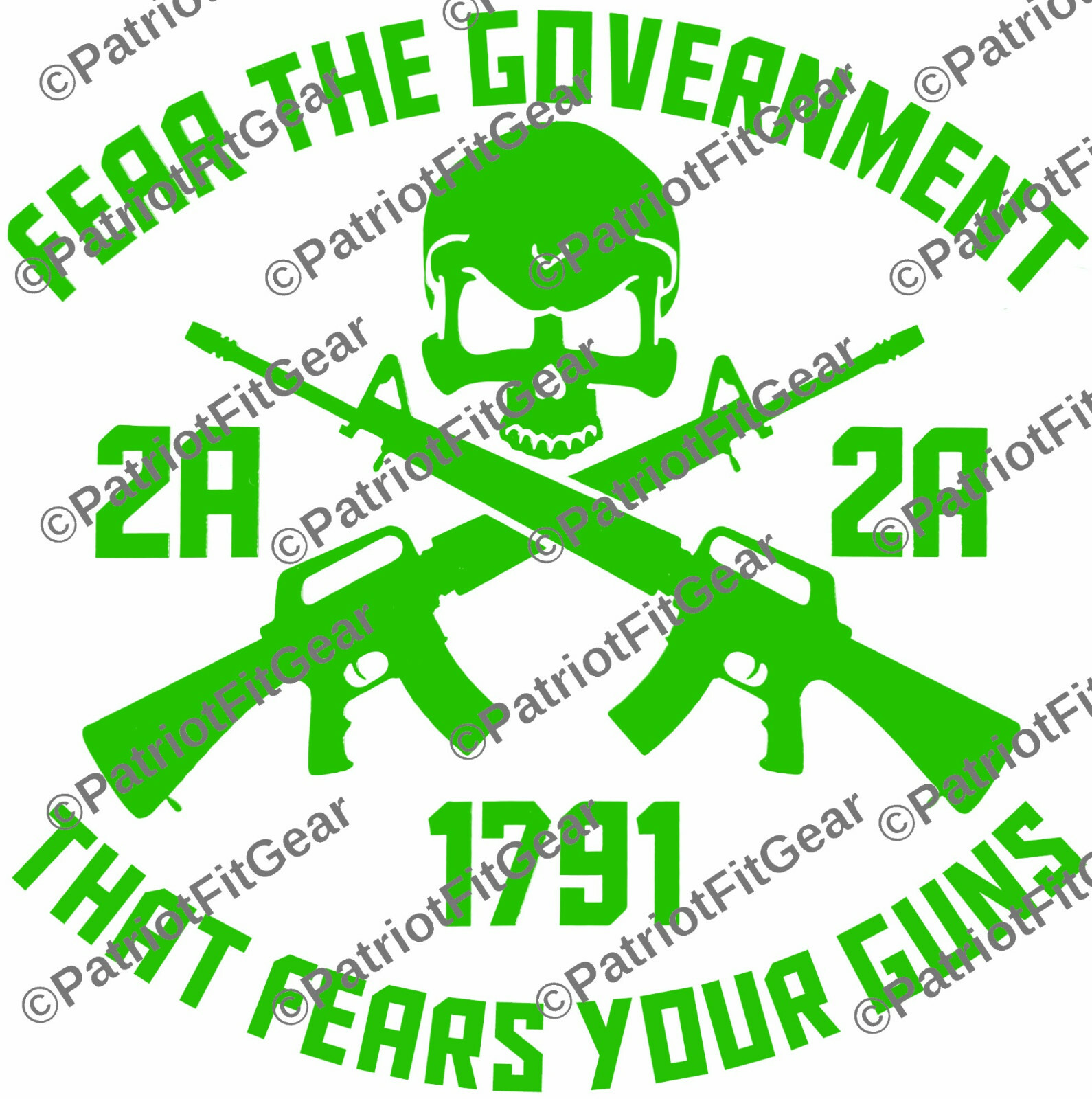 Fear the government that fears your guns,2A,NRA,Molon Labe,Sticker ...