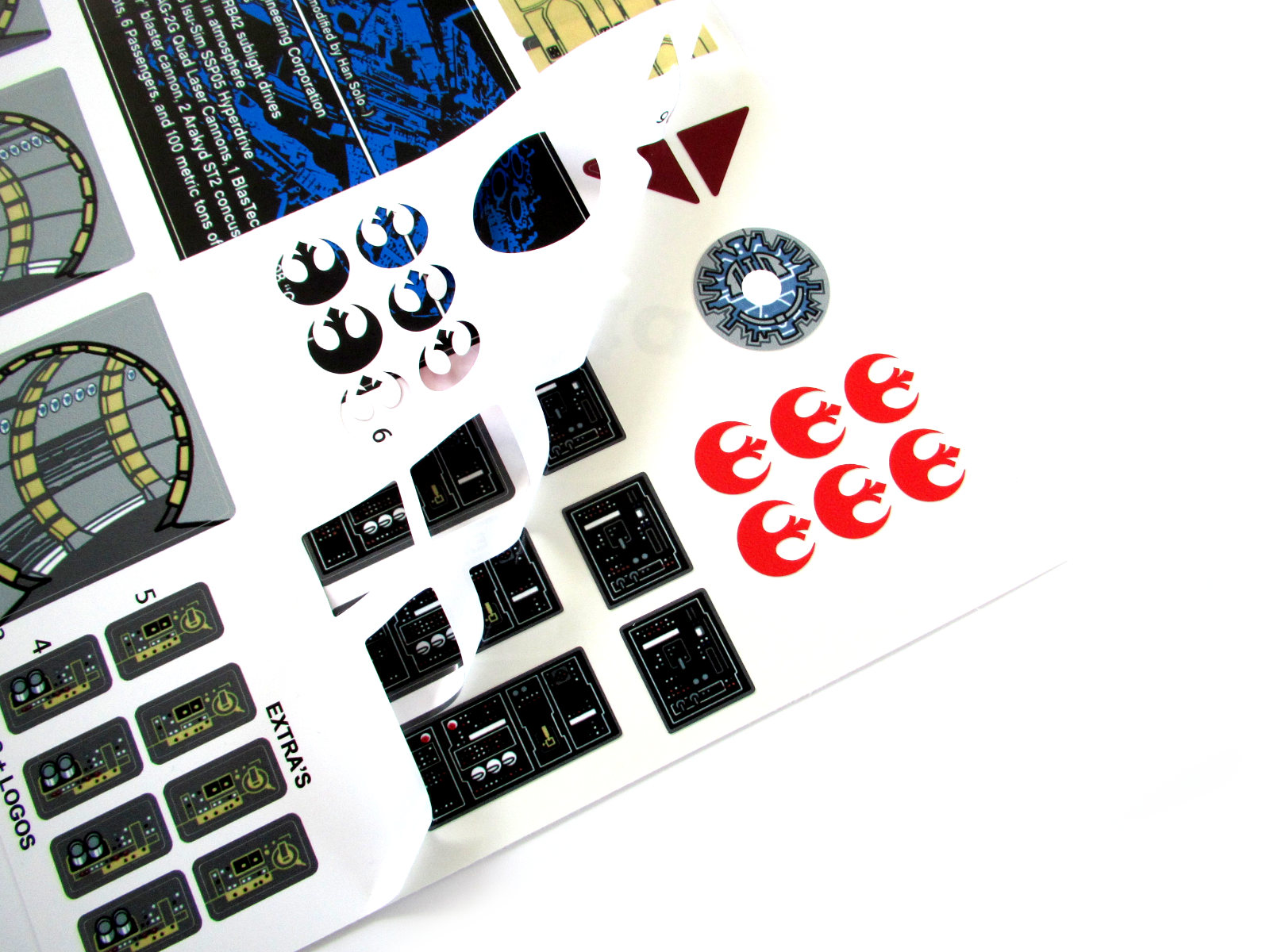 CUSTOM STICKERS for STAR WARS Set 75192 Millennium Falcon ,MODELS ...