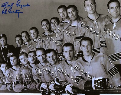 VAL FONTEYNE-NHL-"SIGNED"-8X10 PHOTO-PITTSBURGH/REDWINGS LEGEND ...