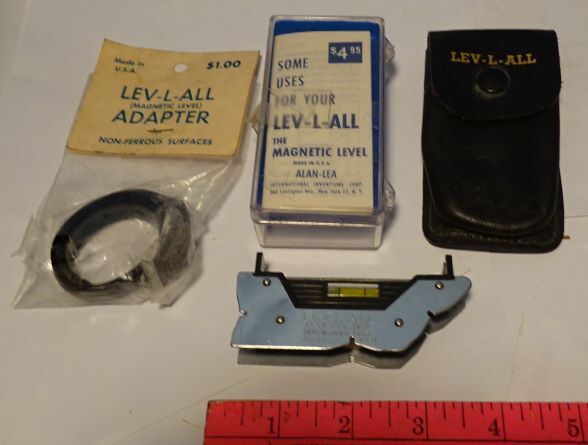 Vtg LEV-L-ALL - USA - ALAN-LEA - Magnetic LINE LEVEL w ADAPTER & CASE ...