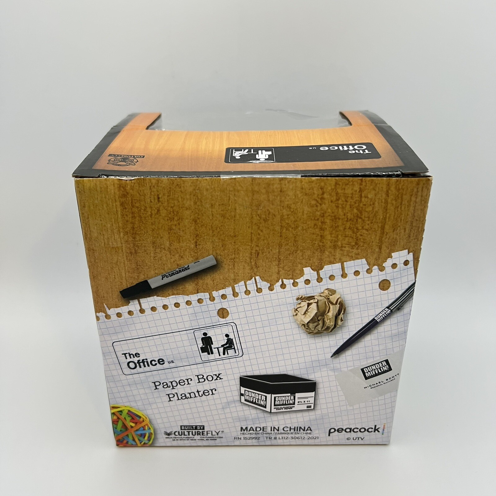Dunder Mifflin Inc Paper Company Paper Box Planter The Office Peacock ...