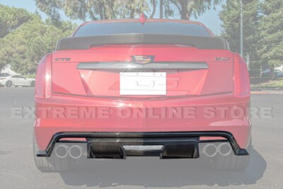 For 16-19 Cadillac CTS-V | Factory Style CARBON FIBER Rear Valance ...