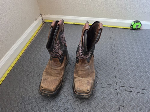 Justin Commander WK2104 Steel Toe Work Boots Stitched Brown Men's Size ...