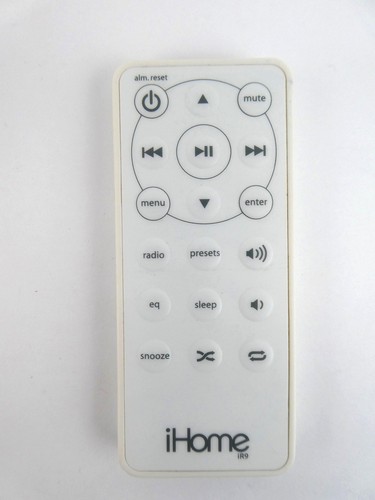 iHome Remote Control iR9 for iPhone Dock/Clock Radio iH9 & iP9 White ...