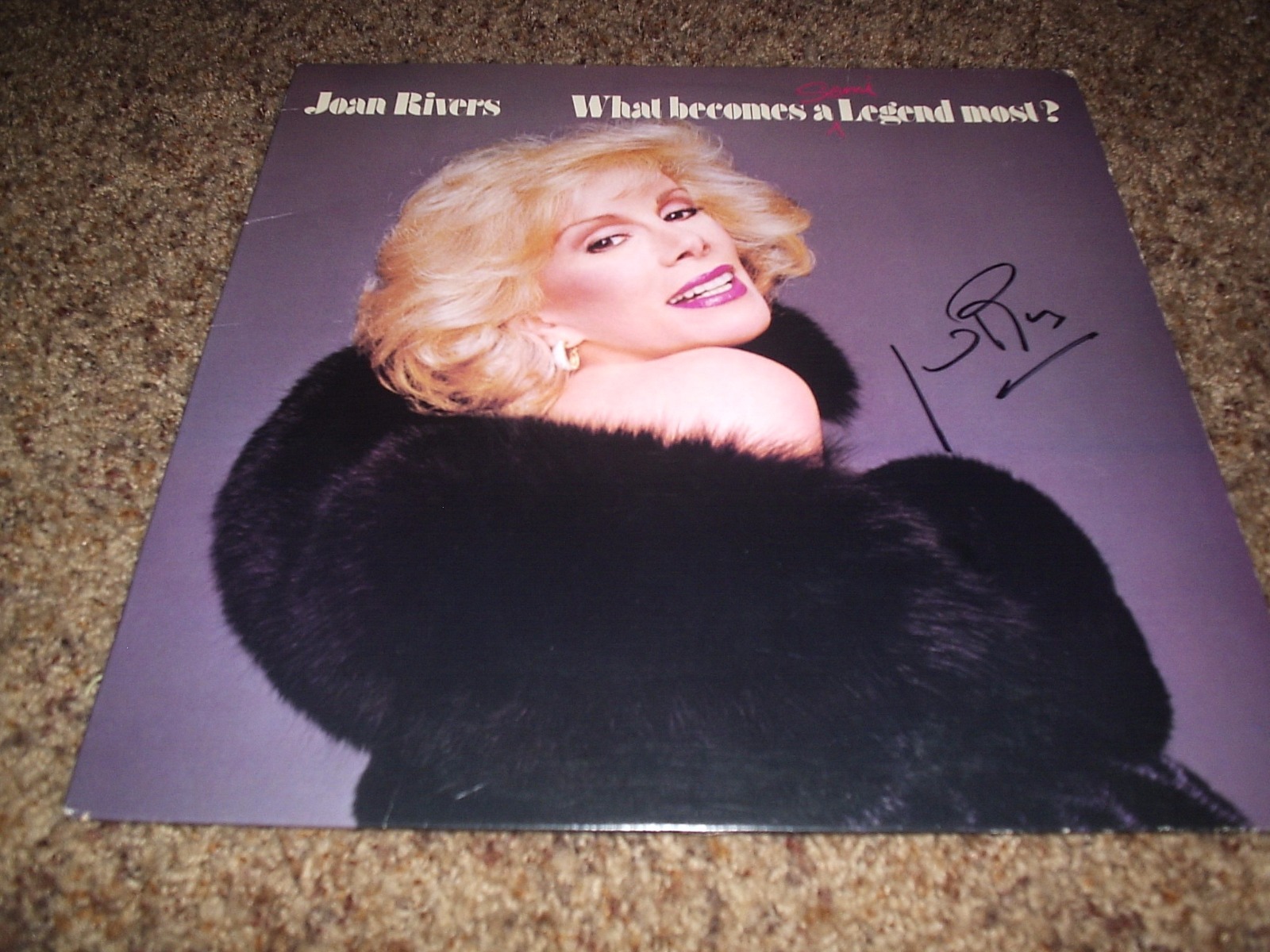JOAN RIVERS SIGNED ALBUM TITLED "WHAT BECOMES A SEMI LEGEND MOST?" RARE ...