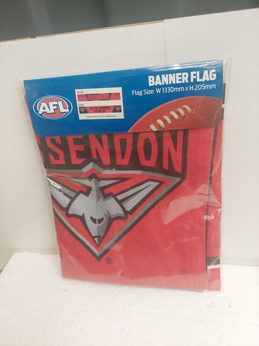 AFL Essendon Bombers Footy Banner Flag 133cm x 20cm - Jersey Football ...