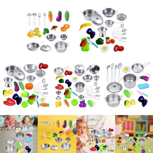 Toddler Pretend Play Cookware Spatula Utensils Set Learning Kitchen Toy ...