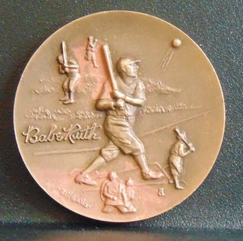 BABE RUTH YANKEES LEGENDS OF BASEBALL FIRST EDITION BRONZE COIN BILL ...