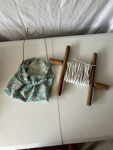 Vintage Clothes Line Winder With Vtg Clothes Line And Vtg Clothes Pin ...
