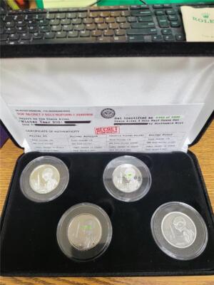 1/2 oz 2021 Ghana Alien 4 Coin Set, .999 Fine Silver, made by ...