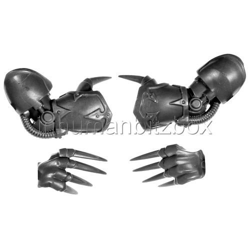 K2T39 PAIRE GANTELET GRIFFE ENERG CHAOS TERMINATOR WARHAMMER 40000 BITZ ...