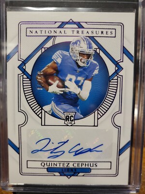 QUINTEZ CEPHUS #'d 35-50. 2020 National Treasures #120 Autograph AUTO ...