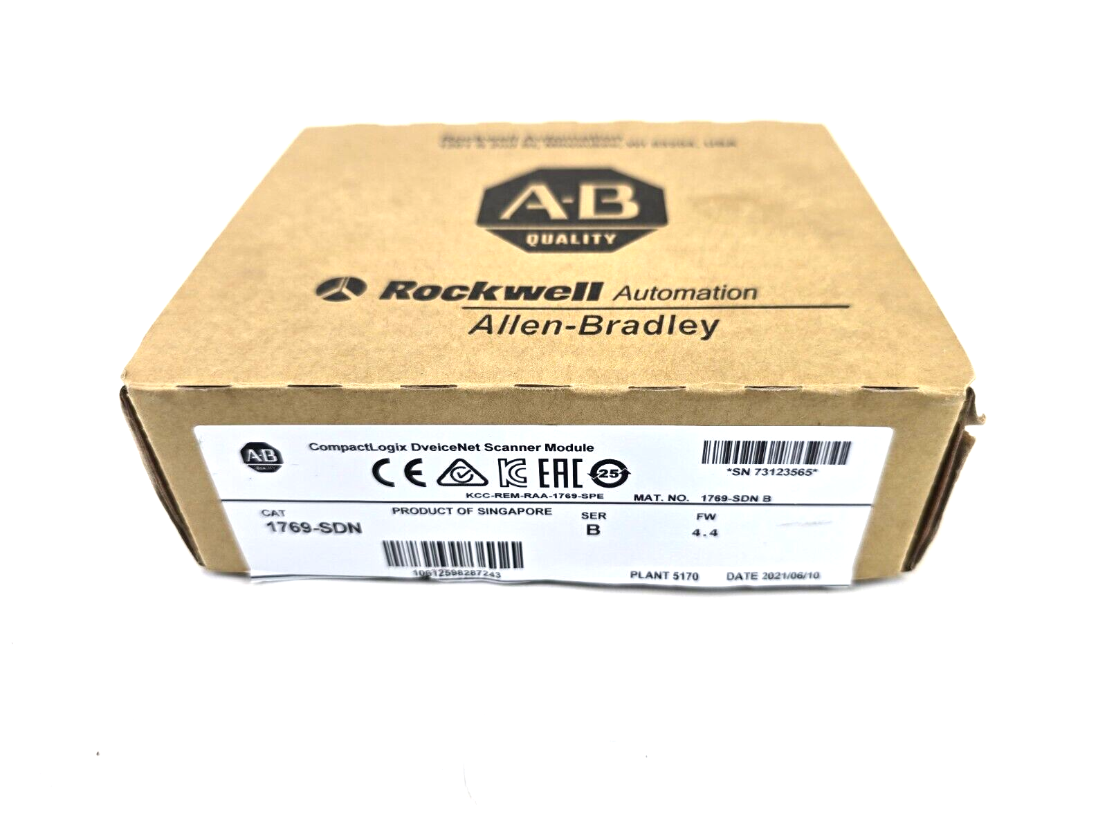 New Open Box AB 1769-SDN Ser B 4.4FW CompactLogix DeviceNet Scanner ...