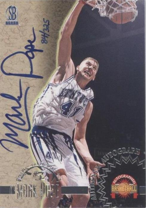 1996-97 Score Board Autographed Basketball - Autographs Mark Pope ...