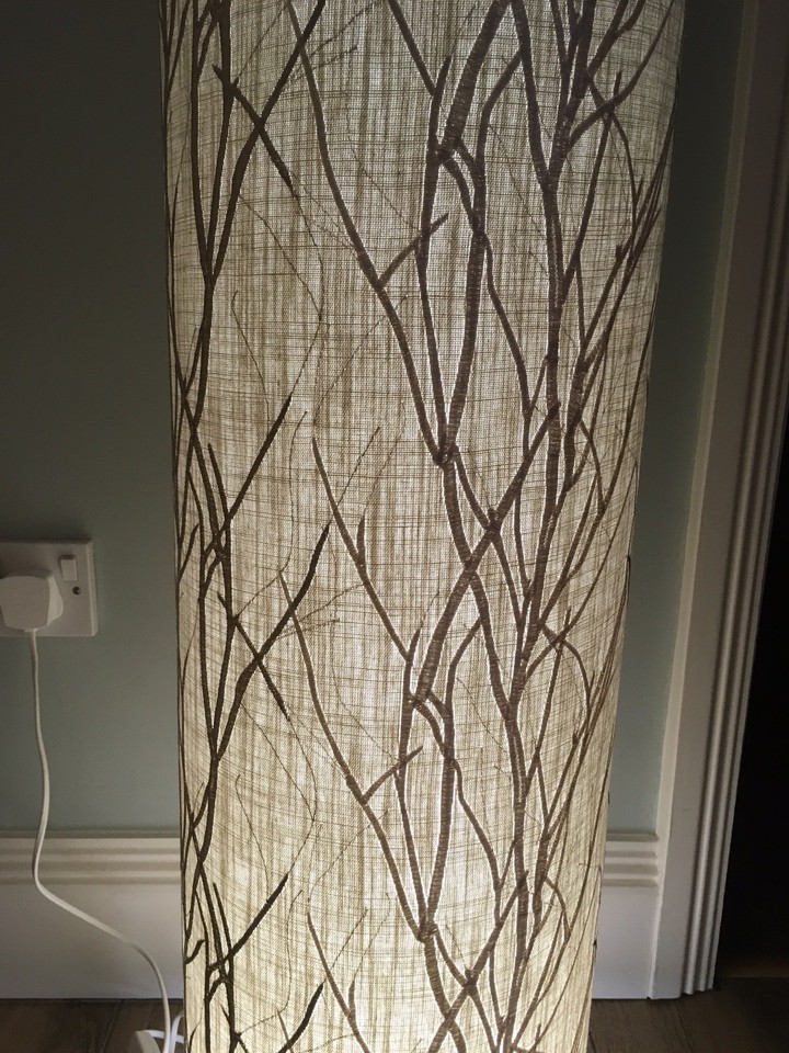 Embroidered Tree Branches Lamp Shade Voyage Rowan Fabric Natural Shade ...