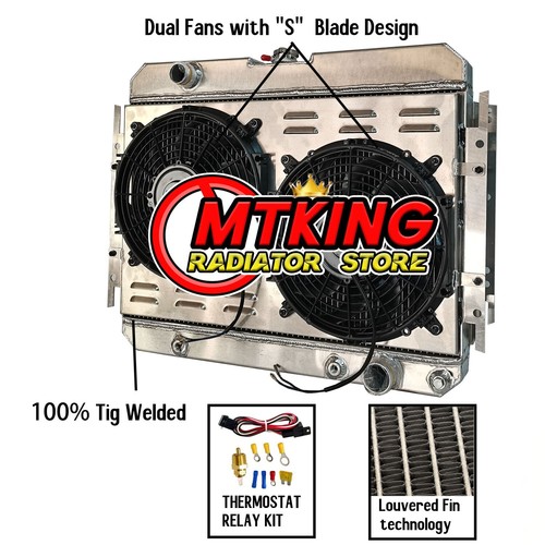 Radiator + Fan for Chevrolet Bel Air Biscayne Impala Caprice Chevelle ...