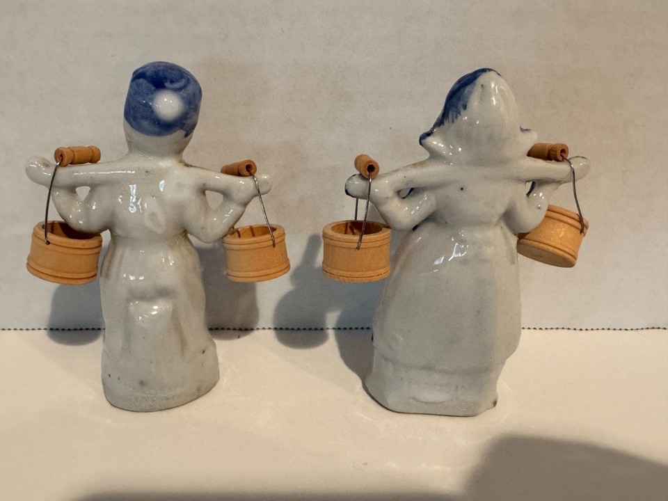 Vintage Dutch Boy and Girl Carrying Water Figurines, 4", Good Condition ...