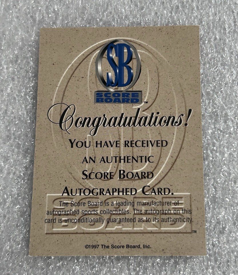 1997 Score Board Auto Collection Stephon Marbury Blue Ribbon Auto ...