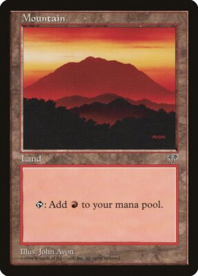 Mountain (D) Mirage NM Basic Land MAGIC THE GATHERING MTG CARD ABUGames ...