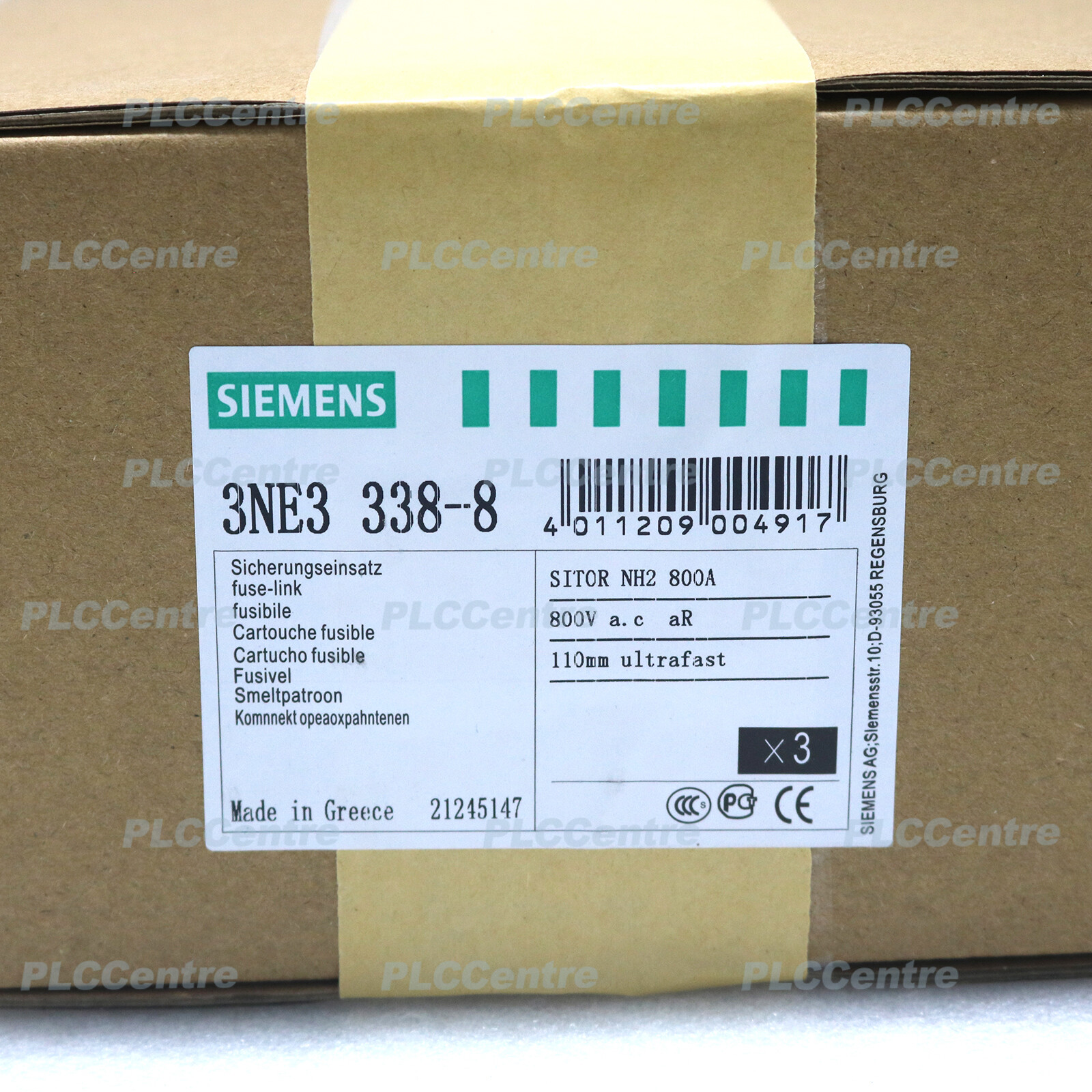 3PCS/Box New SIEMENS 3NE3338-8 3NE3 338-8 800A 800Vac 50KA SPOT STOCK ...