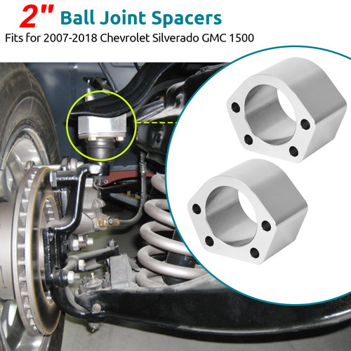 Billet Aluminum Ball Joint Spacers 2” For Silverado Chevy Chevrolet ...