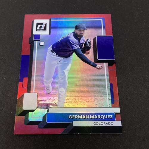 2022 Panini Donruss HOLO RED German Marquez #190 Parallel Card Colorado ...