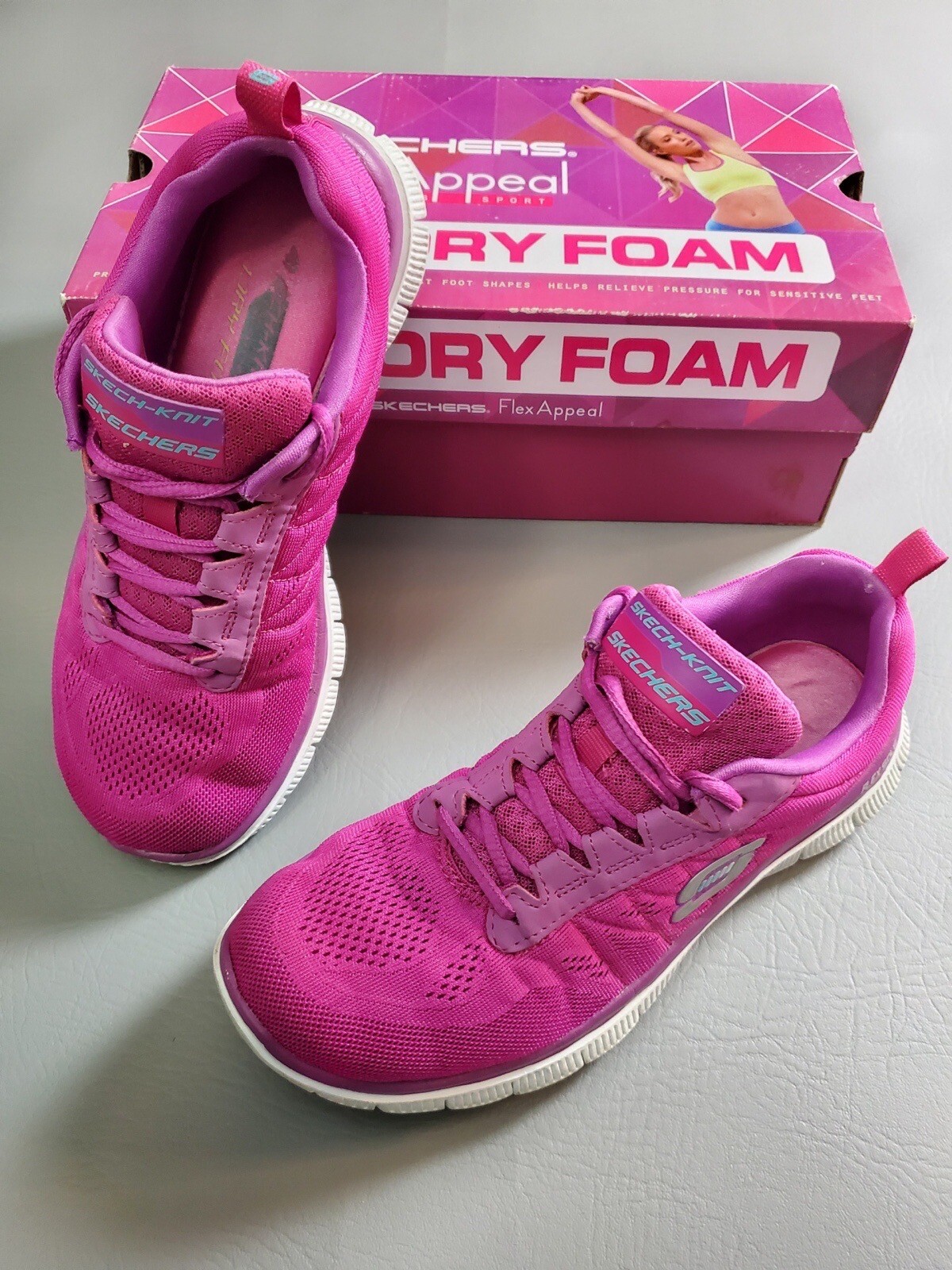 SKECHERS WOMEN PINK FLEX APPEAL 2.0 TRAINING SNEAKERS 6 1/2 | eBay