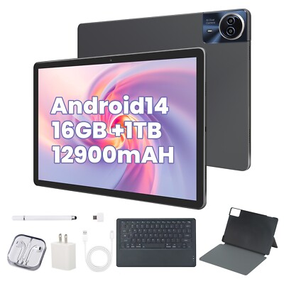 14 inch Tablet Ultra Big Android 14 1 TB Storage 16GB RAM IPS Bundle ...