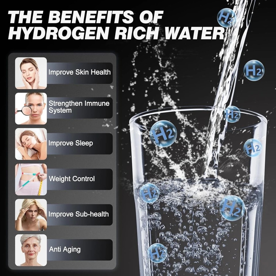 Hydrogen Water Bottle, Hydrogen-Rich Water Generator Bottles -Upgraded ...