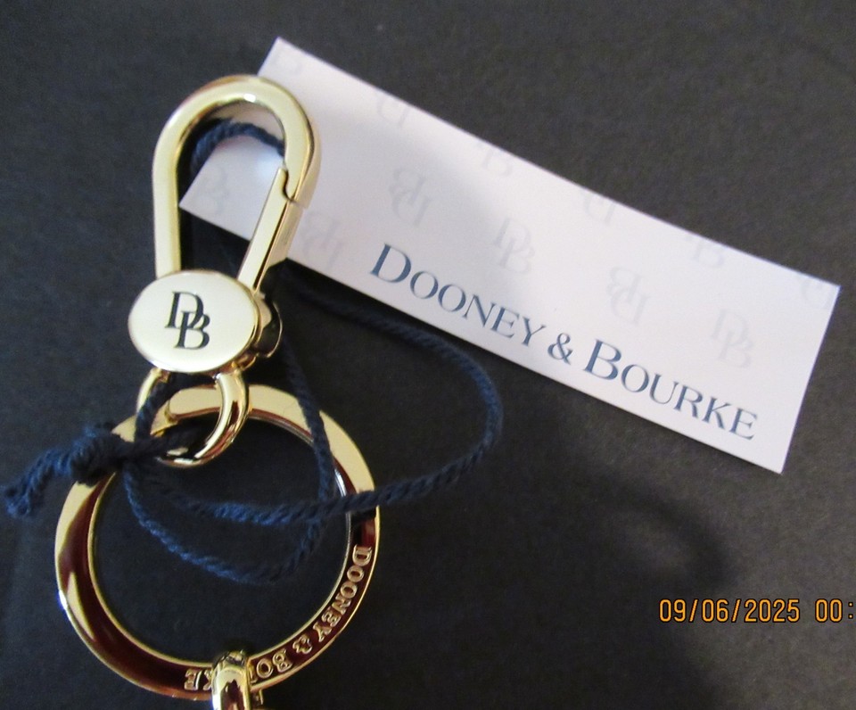 Authentic Dooney & Bourke MARINE BLUE Turnkey Valet Key FOB/Bag Charm ...