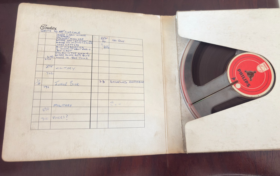 Vintage Philips Magnetic Tape Reel with Handwritten Catalog 1950-70s ...