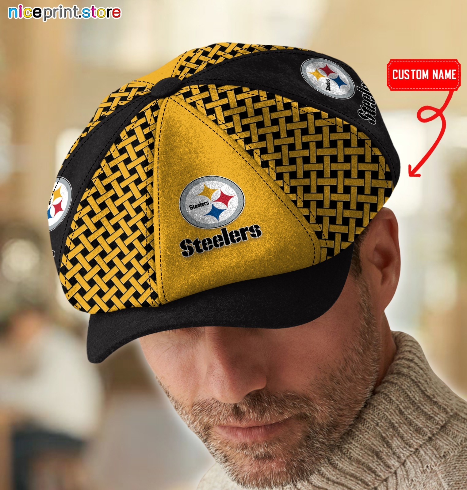 Pittsburgh Team Steelers Newsboy Cap NFL Peaky Blinders Cap NFL Baker ...