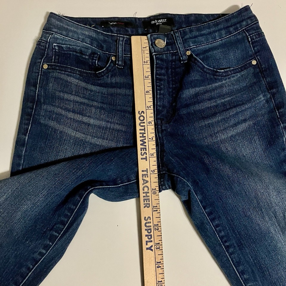 Nine West Jeans Women's 6 Dark Wash Denim Mid Rise Rosemary Straight ...