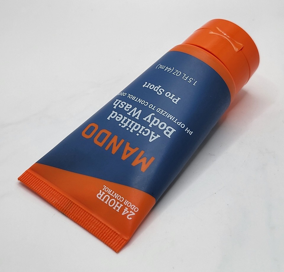 Mando Body Wash PRO SPORT 1.5 oz Travel Size Men 24 Hr Odor Shield ...